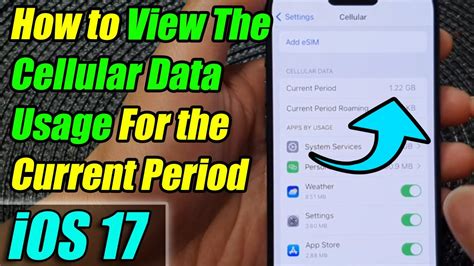 Iphone Ios 17 How To View The Cellular Data Usage Youtube