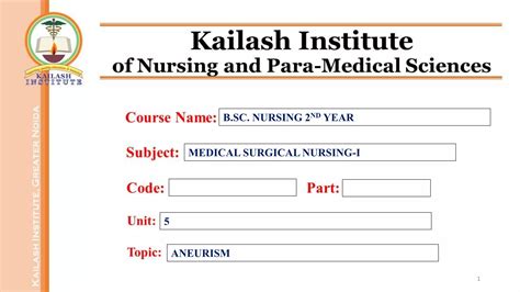 Aneurysm Ppt