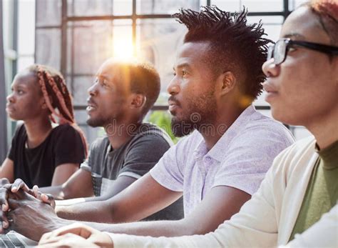 African American Team Working At Call Center Office To Help People With Telemarketing Assistance