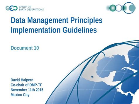 Pptx Data Management Principles Implementation Guidelines Document 10 David Halpern Co Chair