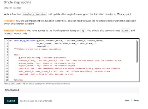 Solved 3 Q Learning Algorithm A Bookmark This Page Project
