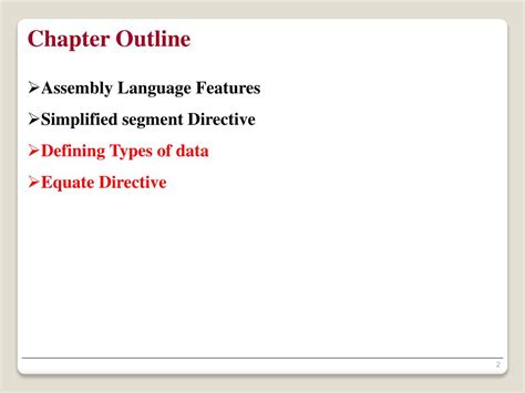 Ppt Lecture 2 Chapter 4 Requirements For Coding In Assembly Language