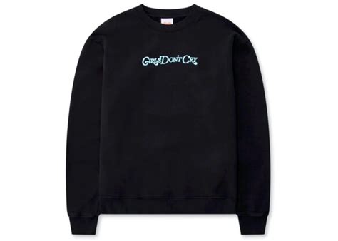 Girls Dont Cry Gdc Angel Logo Crewneck Sweatshirt Black Blue Mens Ss23 Us