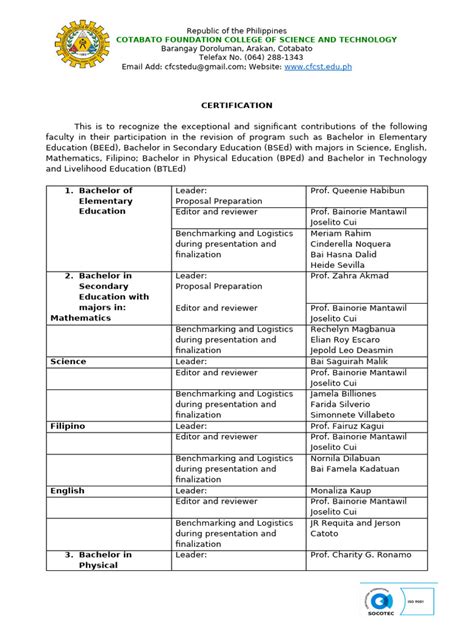 Imdc Certification Pdf Science And Mathematics