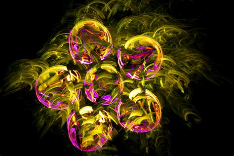 검은색 배경 관념적인 광 회화 구부러진 기술 긴 노출 네온 다이나믹한 대조 디자인 디지털 디지털 아트 매끄러운 모양 미니멀리스트 미래적인 반짝