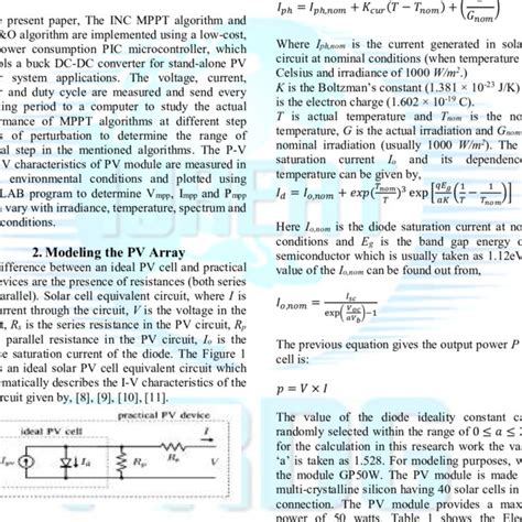 Circuit Of A Practical Pv Solar Cell 11 Download Scientific Diagram