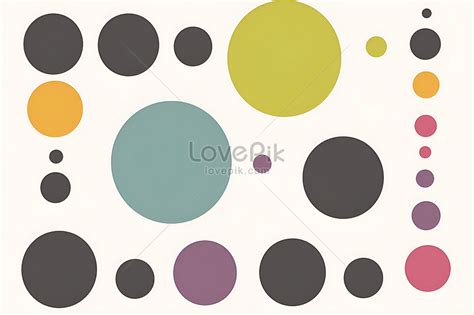 다채로운 폴카 도트 미니멀리스트 일러스트 일러스트 무료 다운로드 Lovepik