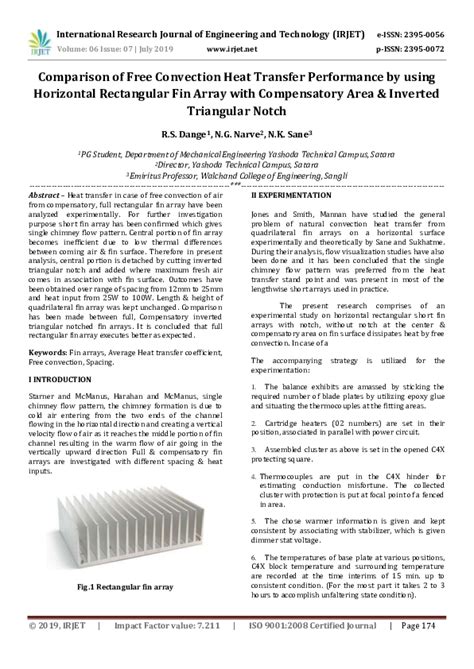 Pdf Irjet Comparison Of Free Convection Heat Transfer Performance By Using Horizontal