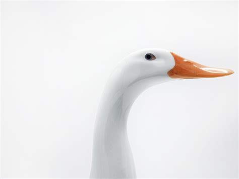 Large German Porcelain Goose By Lorentz Hutschenreuther L H S For Sale