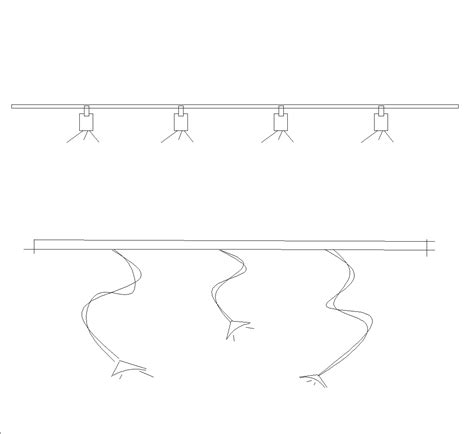 Ceiling Track Lights Dwg Cad Block Free Download