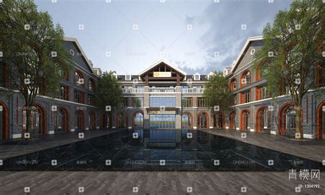 【民国建筑3d模型】 中式vr有灯光有贴图max2016民国建筑3d模型下载 Id1304192 免费3dmax模型库 青模3d模型网