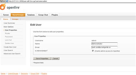 Openfire Console Cannot Add User To A Group Openfire Support Ignite