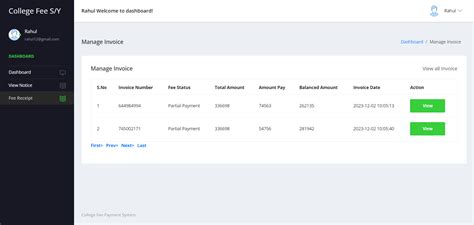 College Fee System Project College Fee Management System Project In Php