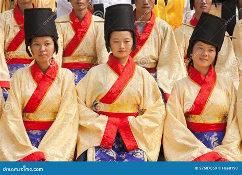 Girls Dressed In Costume China Editorial Stock Image Image Of