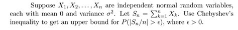 suppose x1 x2 … xn are independent normal random