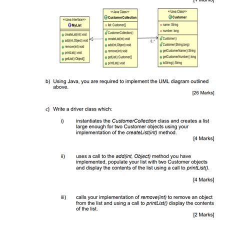 Solved B Using Java You Are Required To Implement The Uml