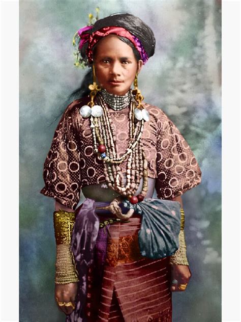 Colorized Philippine Itneg Tribe Woman Sticker By Lexmil Redbubble