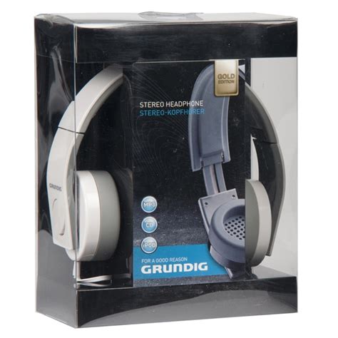 Act Fast Grundig Stereo Foldable On Ear Jack Headphones White