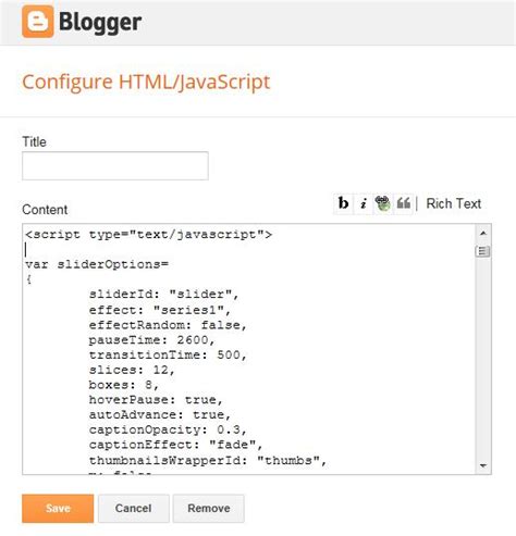 Add A Slider To Blogger Blogger Tips Pro