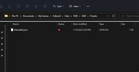Fo4 Folder For Looksmenu Presets Isnt Showing Up I Made My Own