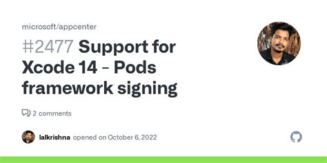 Support For Xcode Pods Framework Signing Issue Microsoft Appcenter GitHub