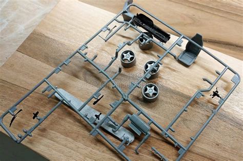Modeling Build A Scale Model Plastic Parts Of The Car Are Painted Waiting For Installation