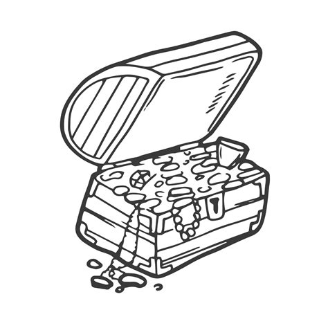 Treasure Chest Outline Vector Illustration 29201068 Vector Art At Vecteezy