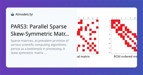 Pars3 Parallel Sparse Skew Symmetric Matrix Vector Multiplication With Reverse Cuthill Mckee