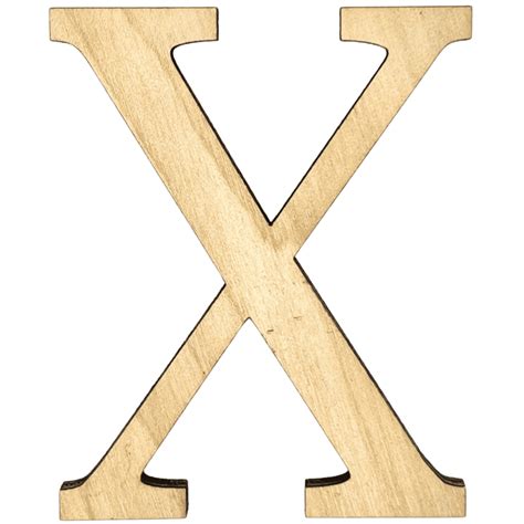 Krafty Supply 3 Tall Greek Wood Letter Chi 14 Thick Birch Plywood Greek Alphabet Craft