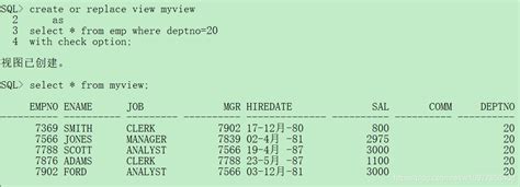 Oracle 视图的创建与使用and视图的更新操作oracle复杂视图更新 Csdn博客