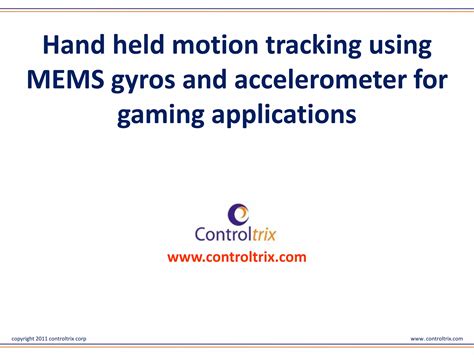 Handheld Device Motion Tracking Using Mems Gyros And Accelerometer Ppt