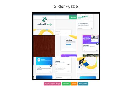 Slider Puzzle Puzzle Game Made With Vue Js
