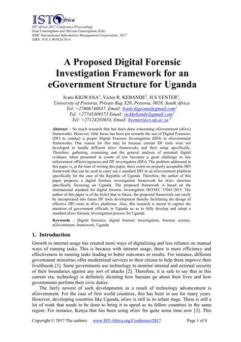 Pdf A Proposed Digital Forensic Investigation Framework For An