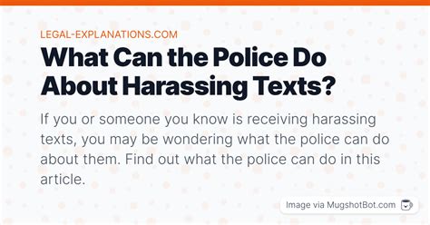 What Can The Police Do About Harassing Texts