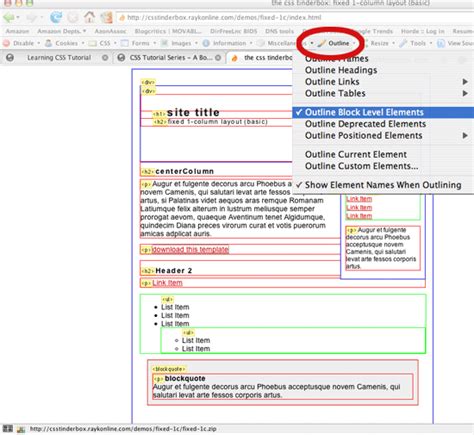 Using The “box Model” To Create A Layout With Columns Sevenseek