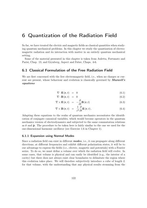 Pdf 6 Quantization Of The Radiation Field Western Universityhoude Courses S · 6