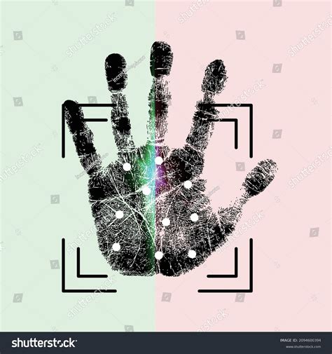 Palm Vein Recognition Verification Palm Print Stock Vector Royalty Free Shutterstock