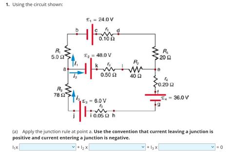 Solved Using The Circuit Shown A Apply The Junction Chegg