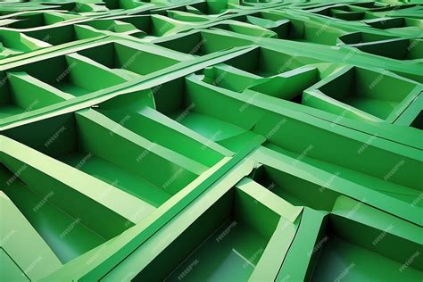 Intersecting Threedimensional Lines In Green Stock Illustration Premium Ai Generated Image