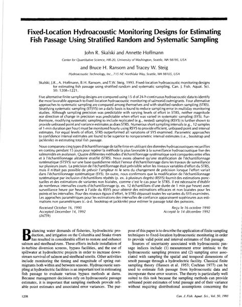 Pdf Fixed Location Hydroacoustic Monitoring Designs For Estimating