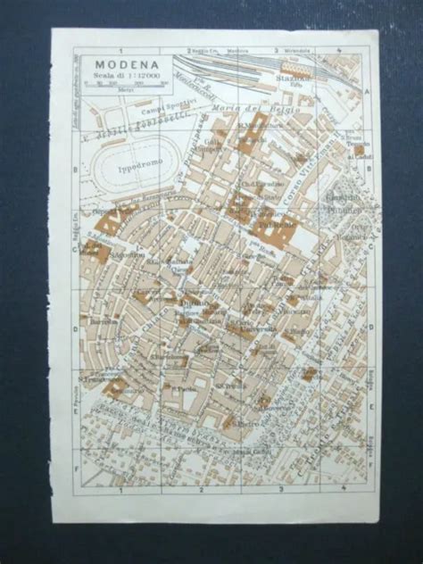 Mappa Antica Carta Pianta Della Citta Di Modena Emilia Romagna 1927 Eur 690 Picclick De