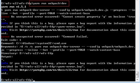 error an unexpected error occurred cannot create property g on boolean true · issue