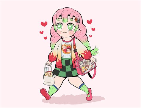 Kanroji Mitsuri And Kamado Tanjirou Kimetsu No Yaiba Drawn By Postaza Mostaza Danbooru