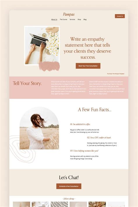 Feminine Squarespace Templates For Your Business Website In Applet Studio Website