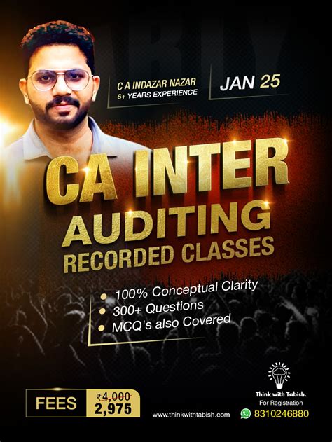 Ca Inter Auditing Regular Batch Sep 25 Jan 26 May 26 Think With