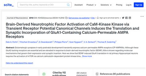 Brain Derived Neurotrophic Factor Activation Of Cam Kinase Kinase Via Transient Receptor