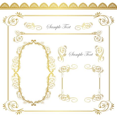프레임 및 테두리 벡터 황금 장식 서 예 Eps Uidownload