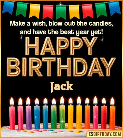 Happy Birthday Jack  🎂 Animated Images Wishes And Music 【27 S】