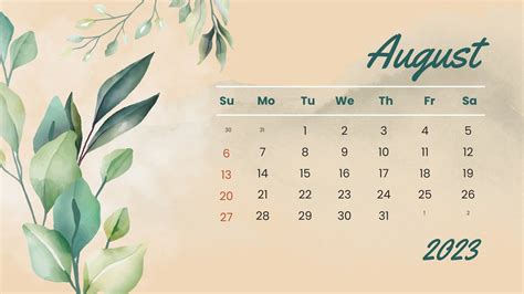August Calendar Wallpapers Wallpaper Cave