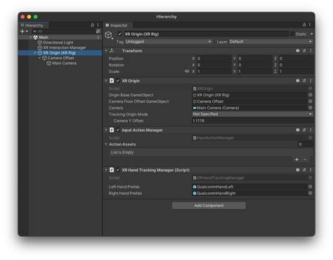 basic scene setup snapdragon spaces™ unity and unreal sdks